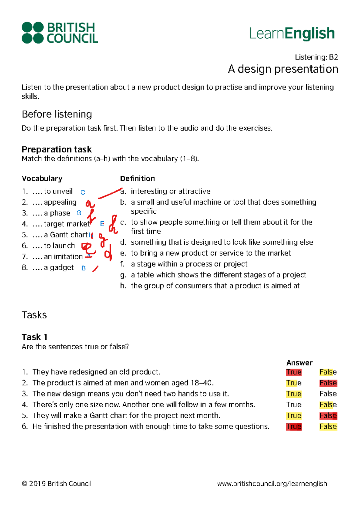 Learn English Listening B2: New Product Design Presentation - Studocu