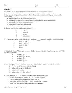 Chapter 3 - study guide - : s: e: chapter 3 Indicate the answer choice ...