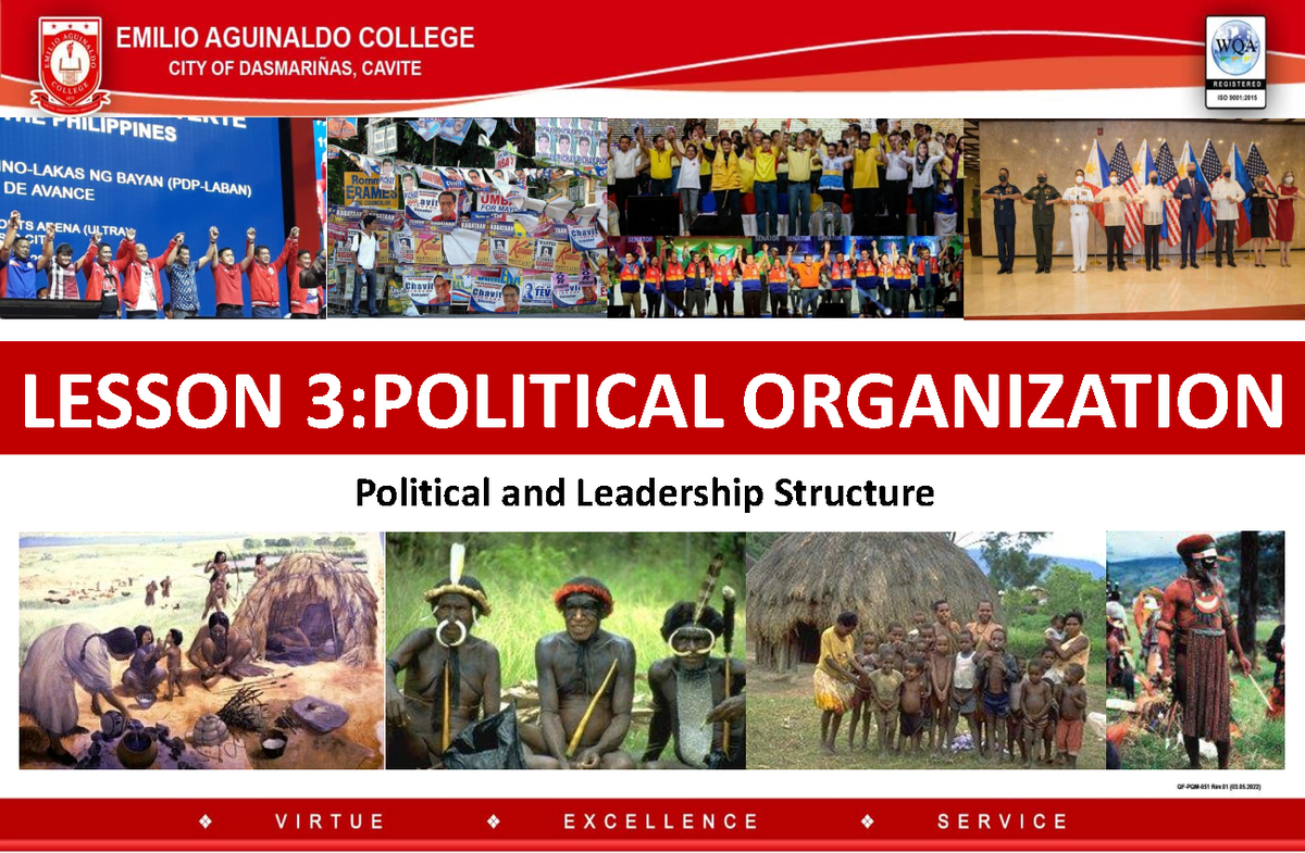 Lesson 3 - Political Organization: Structures of Leadership and ...