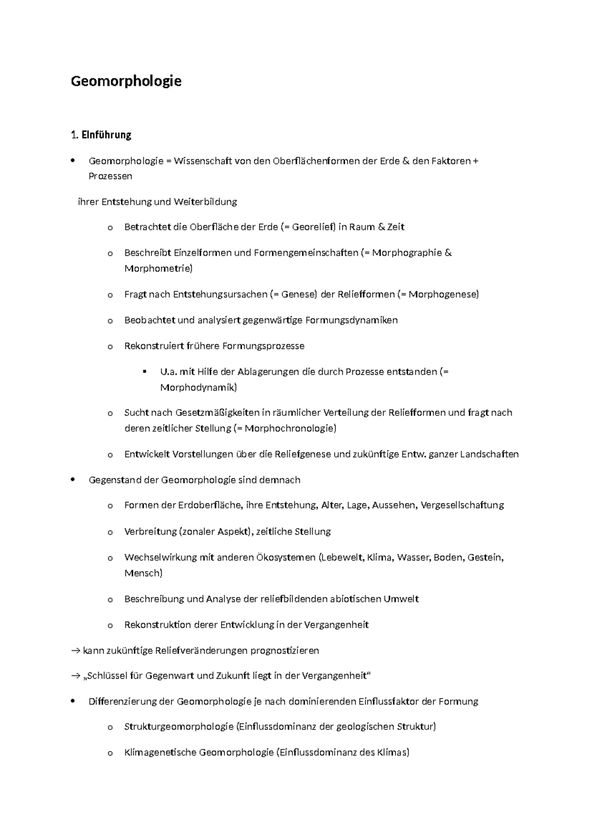 Einführung in die Geomorphologie: Formen, Prozesse und Entwicklung ...