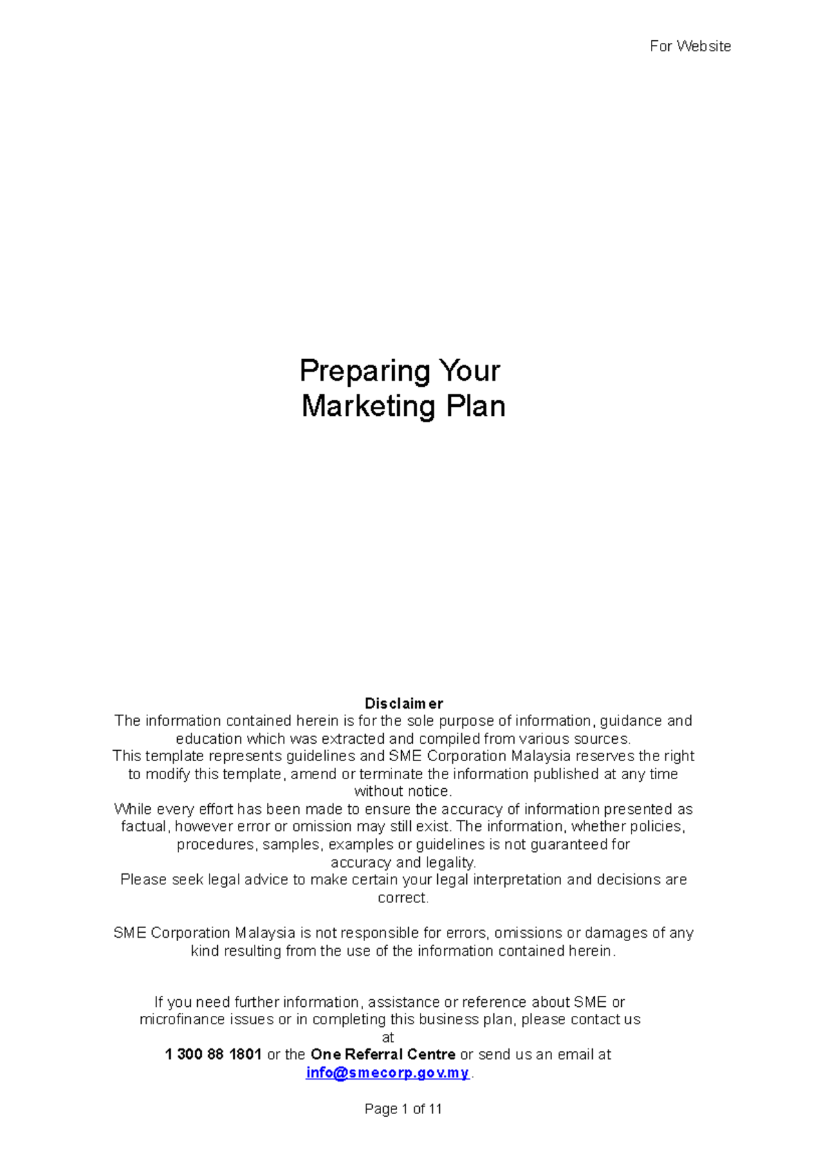 Marketing Plan Template Example for Practical Use and Guidance - Studocu