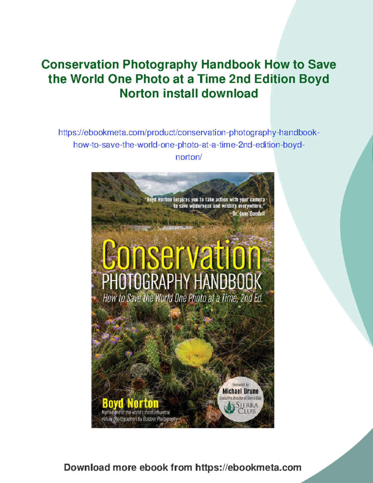 Conservation Photography Handbook: Save the World with Your Lens - Studocu