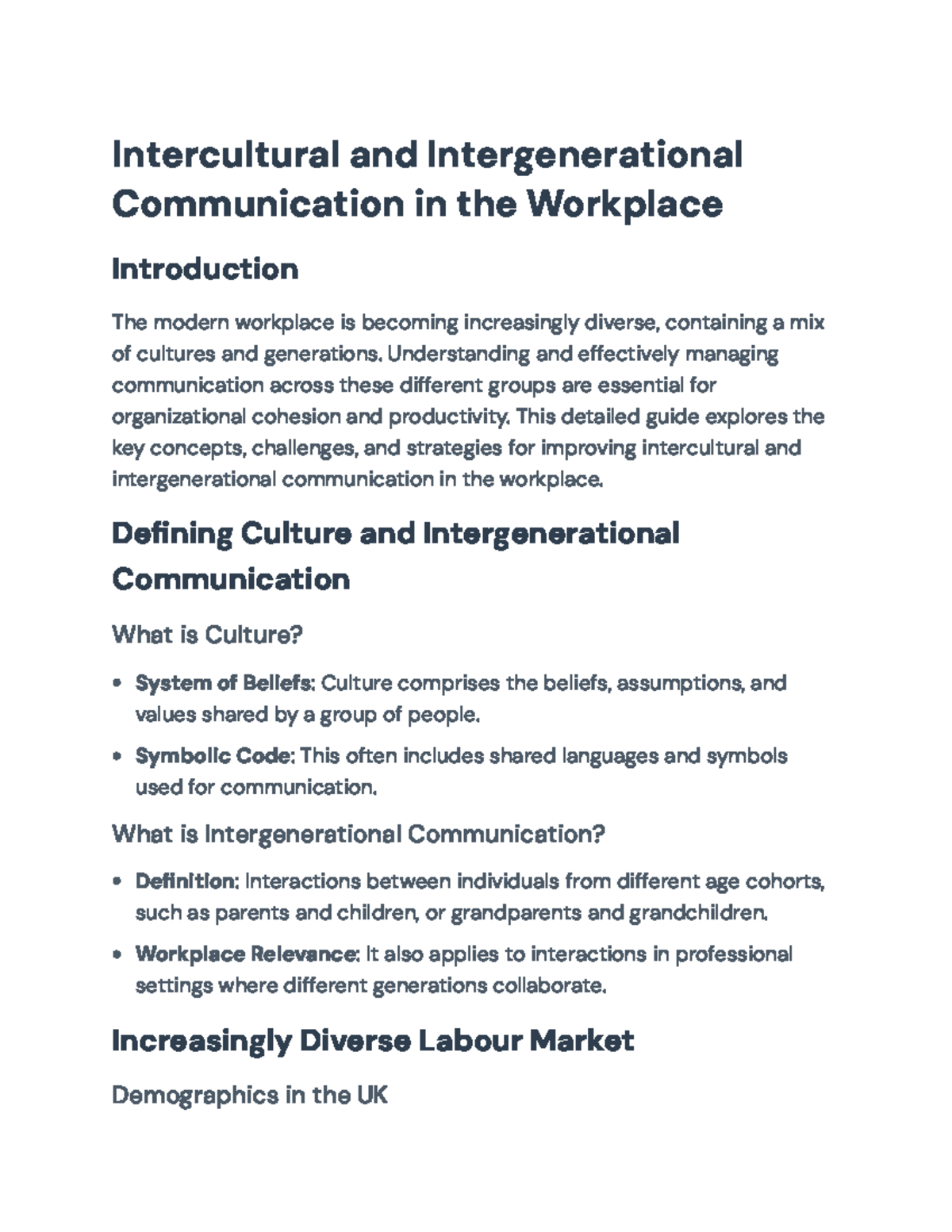 Intercultural and Intergenerational Communication in the Workplace ...