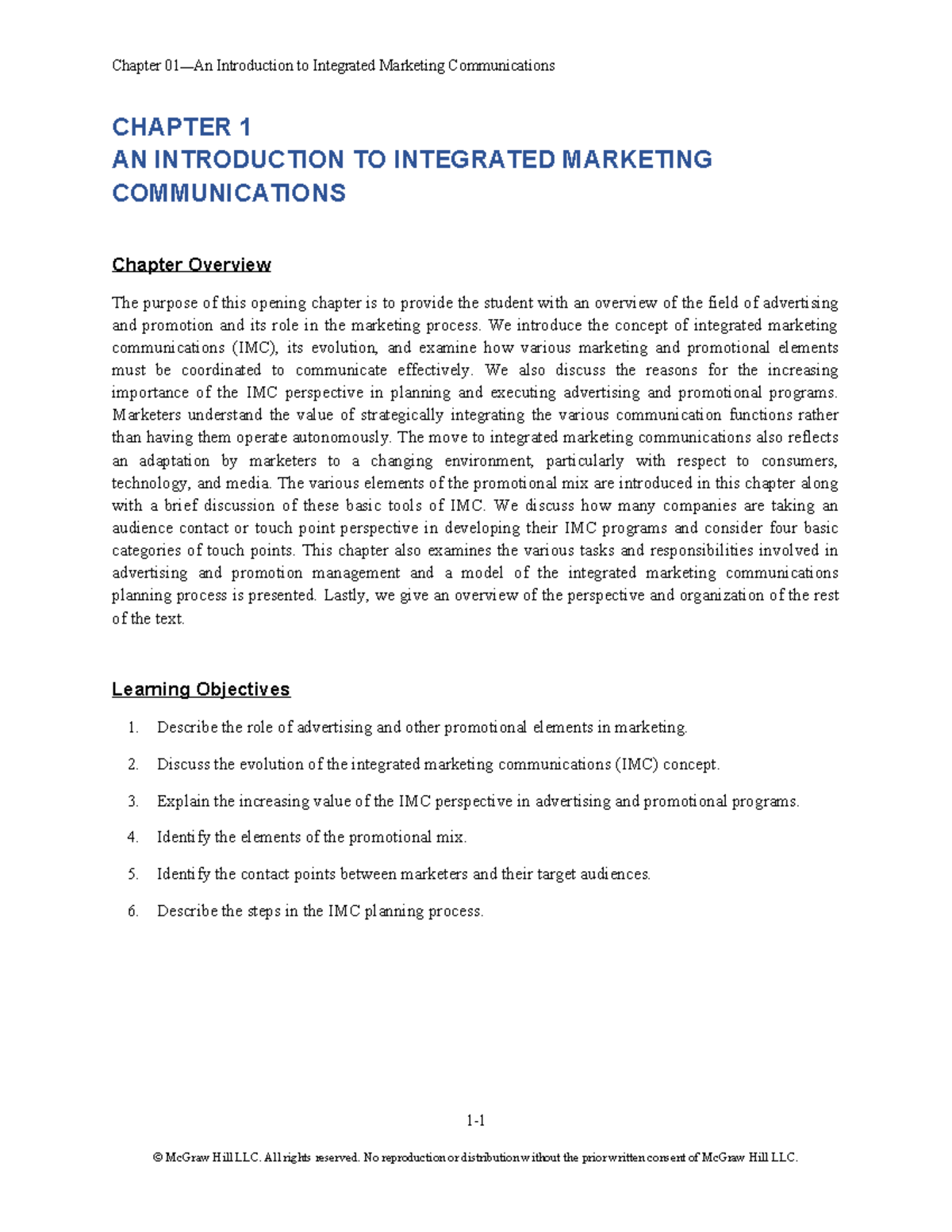 Chapter 1: Introduction to integrated marketing communications (IMC) - Studocu