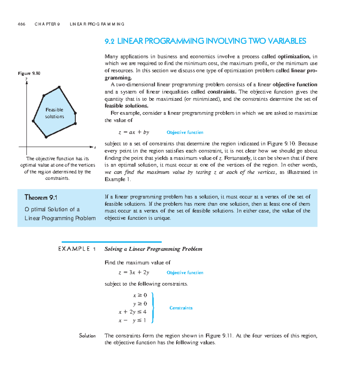 Linear Programming Problems - Practice Problems - 9 LINEAR PROGRAMMING INVOLVING TWO VARIABLES ...
