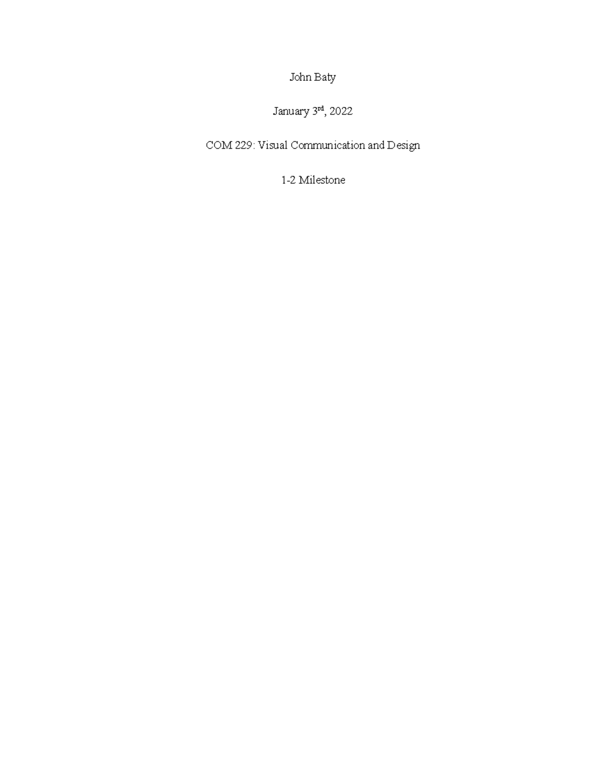 COM 229: Visual Comm & Design - 1-2 Milestone Campaign Proposal - Studocu