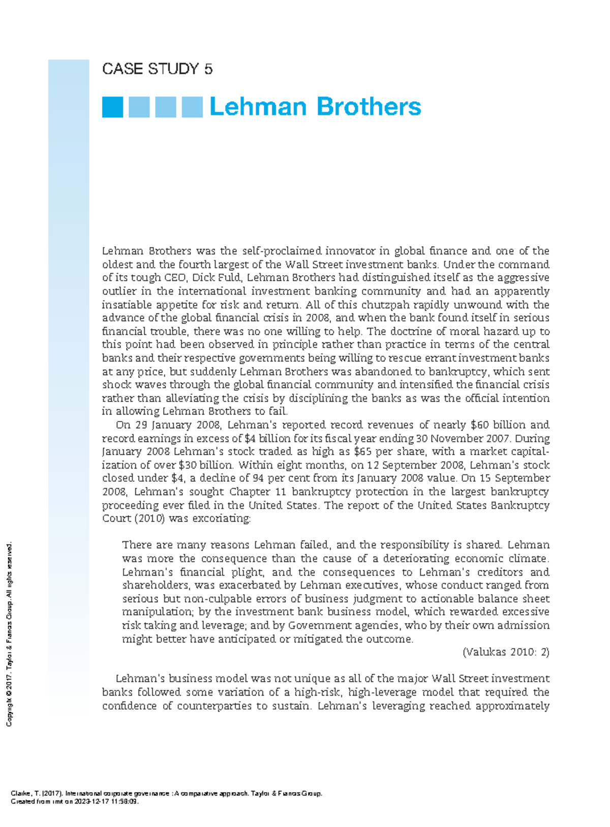 Lehman Brothers Case Study: The Rise and Fall of a Financial Giant ...