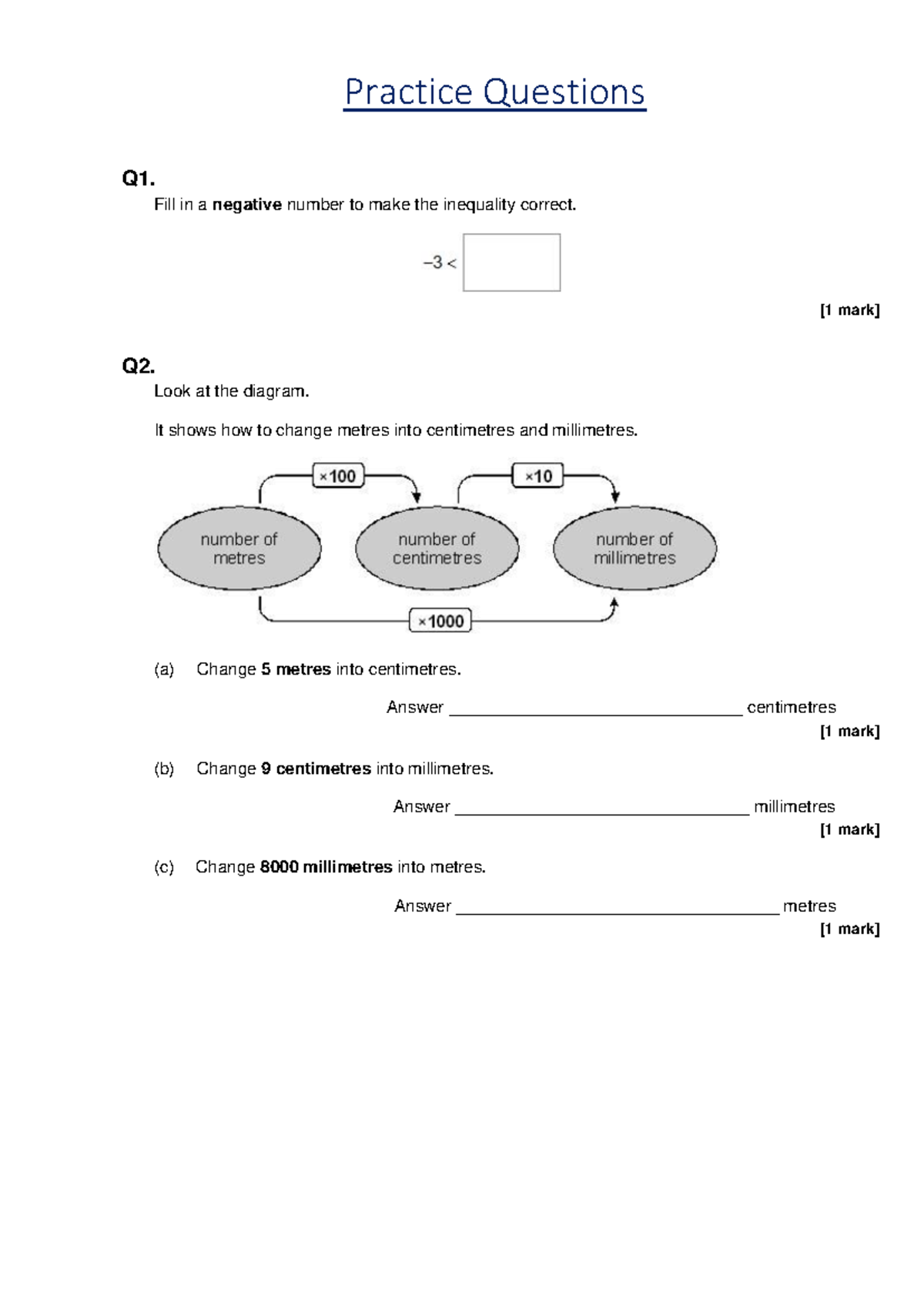 Year 10 Math Revision: Practice Questions and Answers - Studocu